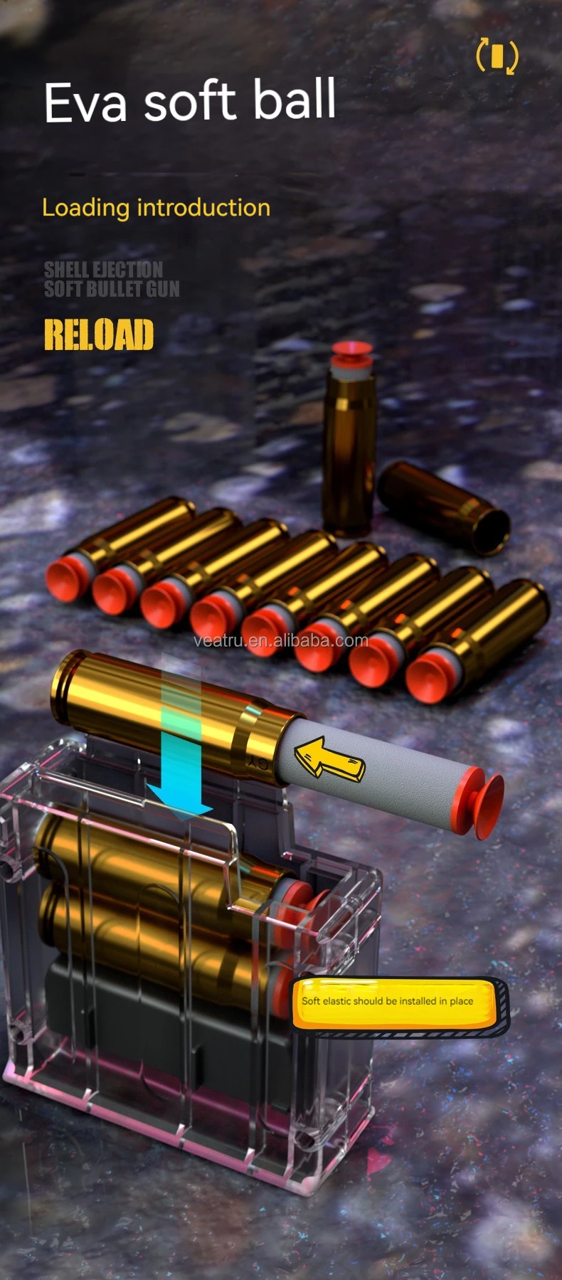 Wholesale MSR EVA Soft Bullet Toy Gun for Outdoor Playing - Safe Sniper ...