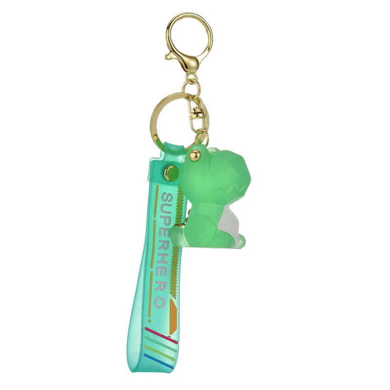 New Cute Sitting Dinosaur Keychain Acrylic and Zinc Alloy Pack of Car ...