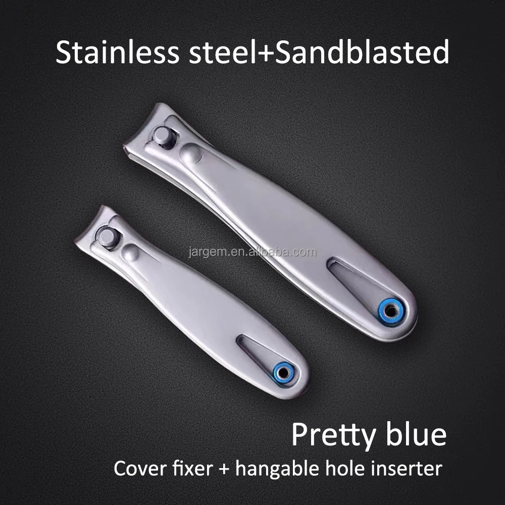 Stainless Steel Sandblasted Finger Nail Clipper Two Times Sharpening ...