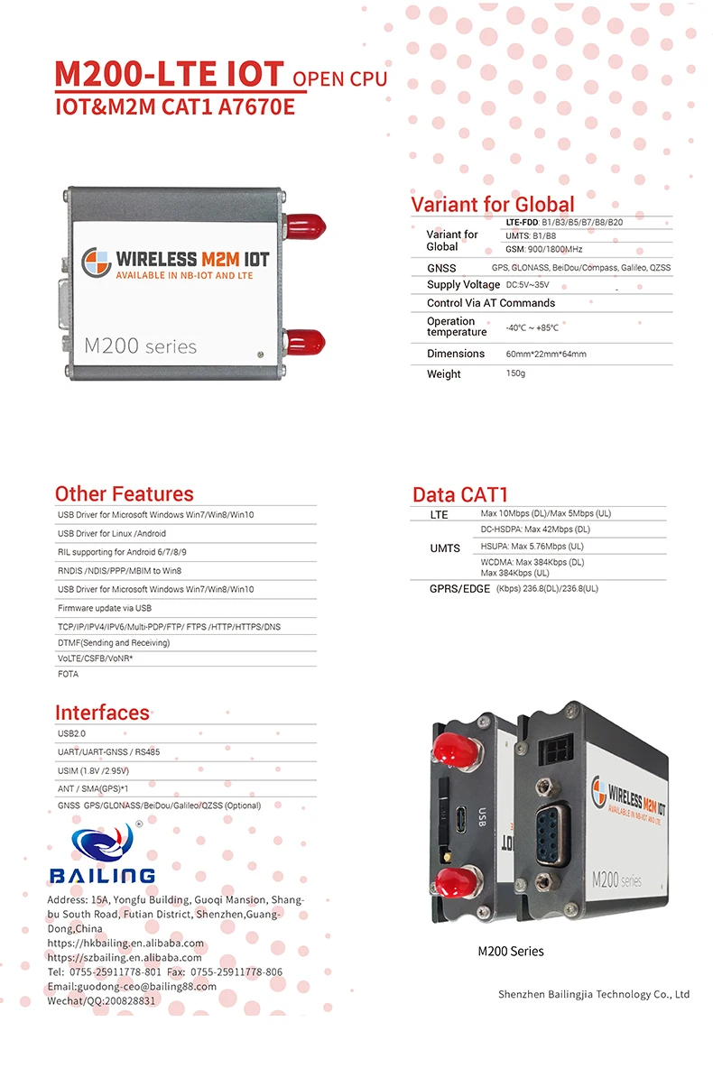 4G LTE FDD SIMCOM SIM7600/QUECTEL EC25/EC21/BG96/BG95 Modem