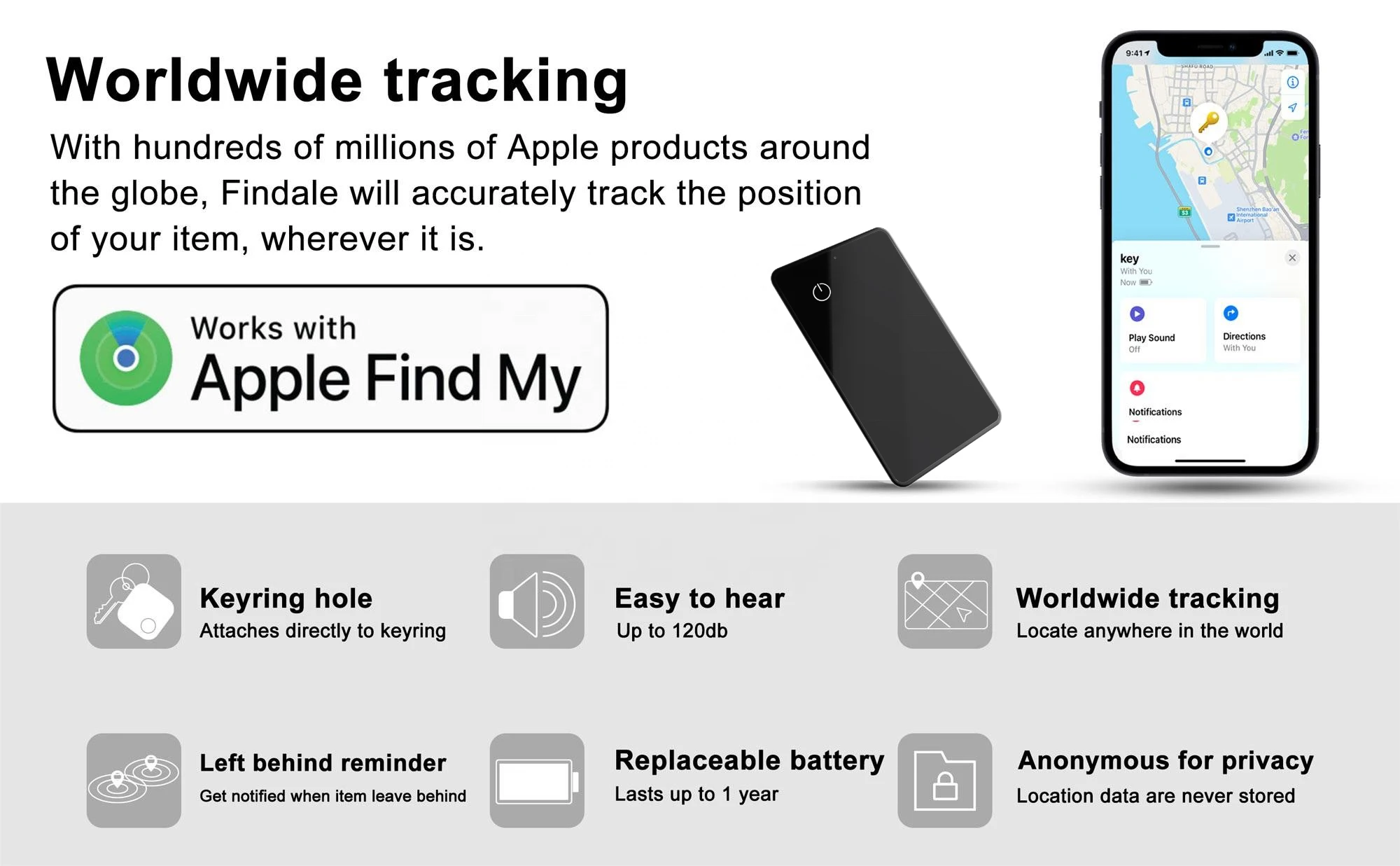 Mfi Certified Bt Low Power Find My Tracker Locator Finder Smart Find My ...