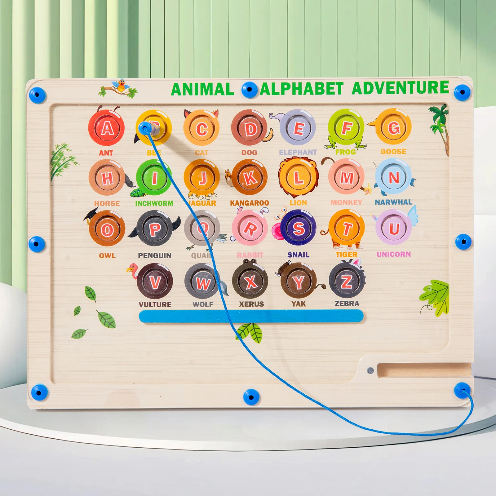 Magnetic Alphabet And Animal Pairing Desktop Game For Children Color ...