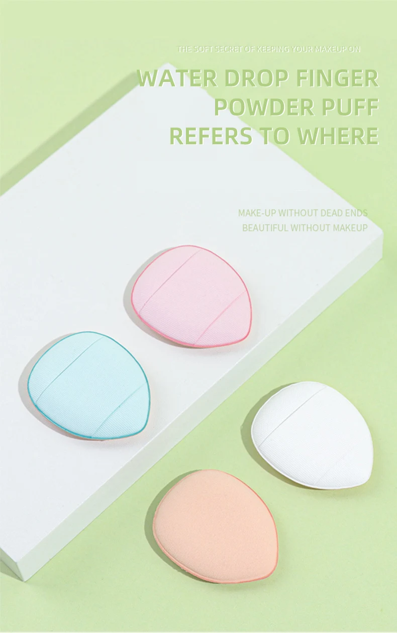 Finger Powder Puff Beauty Cosmetic Foundation Blending Applicator Puff ...