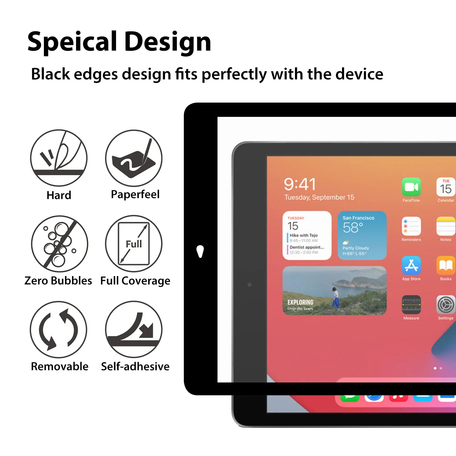 Removable & Reusable Paperfeel Writing Film Drawing Screen Protector ...