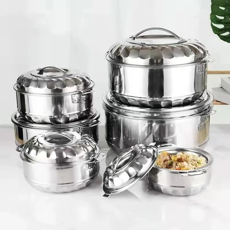 Cookware Stainless Steel 3/4/6pcs Thermal Food Casserole Food Warmer ...