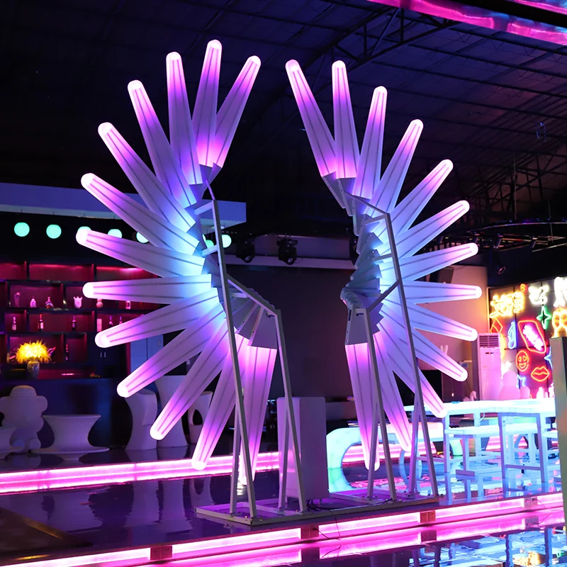 Induction Interactive LED Angel Wings Motif Lights Decoration Garden ...