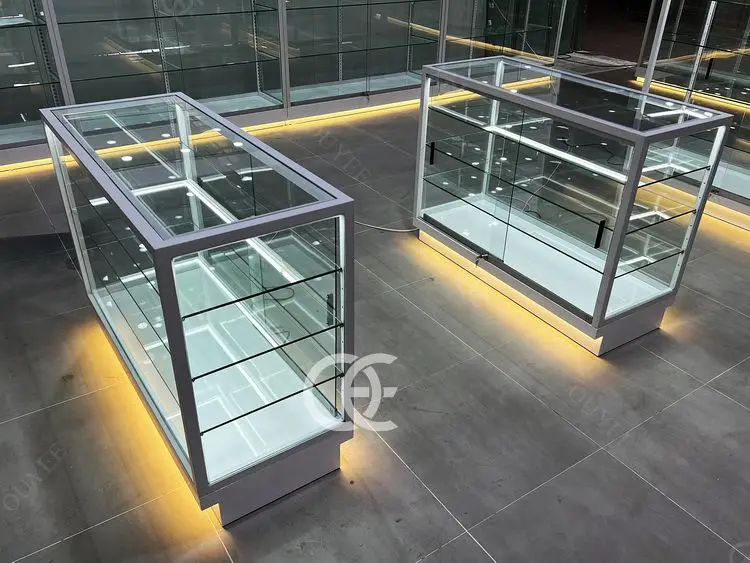 Retail Store Display Glass Design Kiosk Counter Tobacco Showcase ...