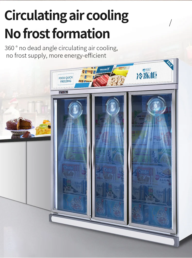 Refrigerator Display Cabinet Commercial Bun Fresh-keeping Cabinet ...