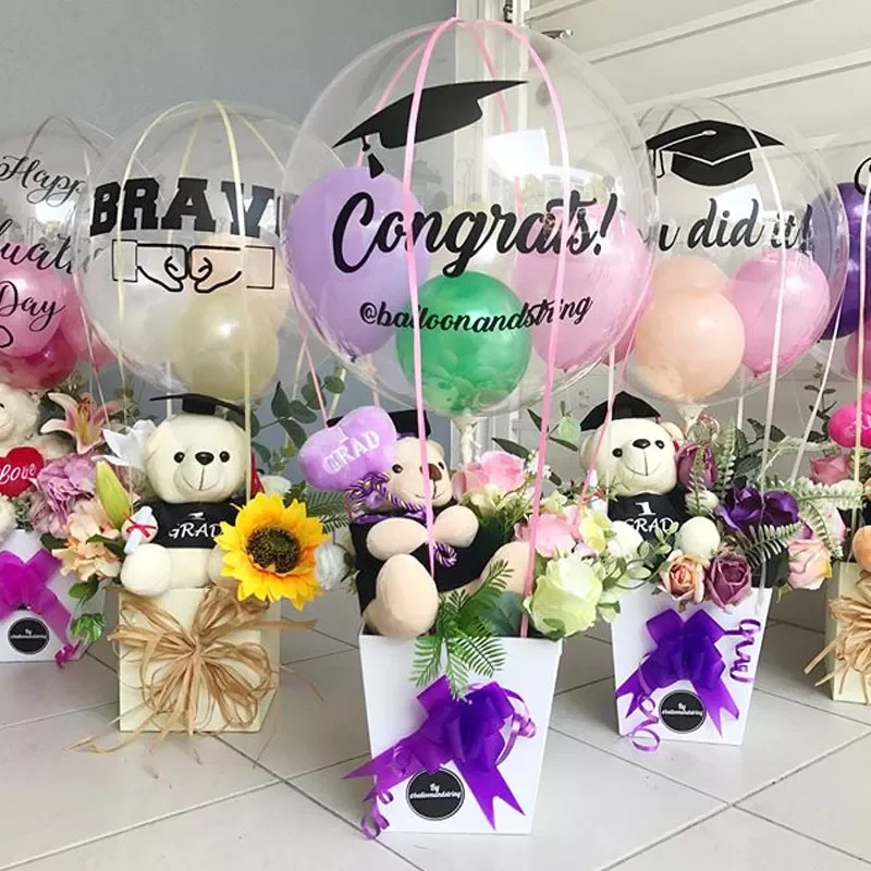 Cyber Celebrity Bobo Ballon Flower Basket Wide Mouth Bobo Balloon With ...