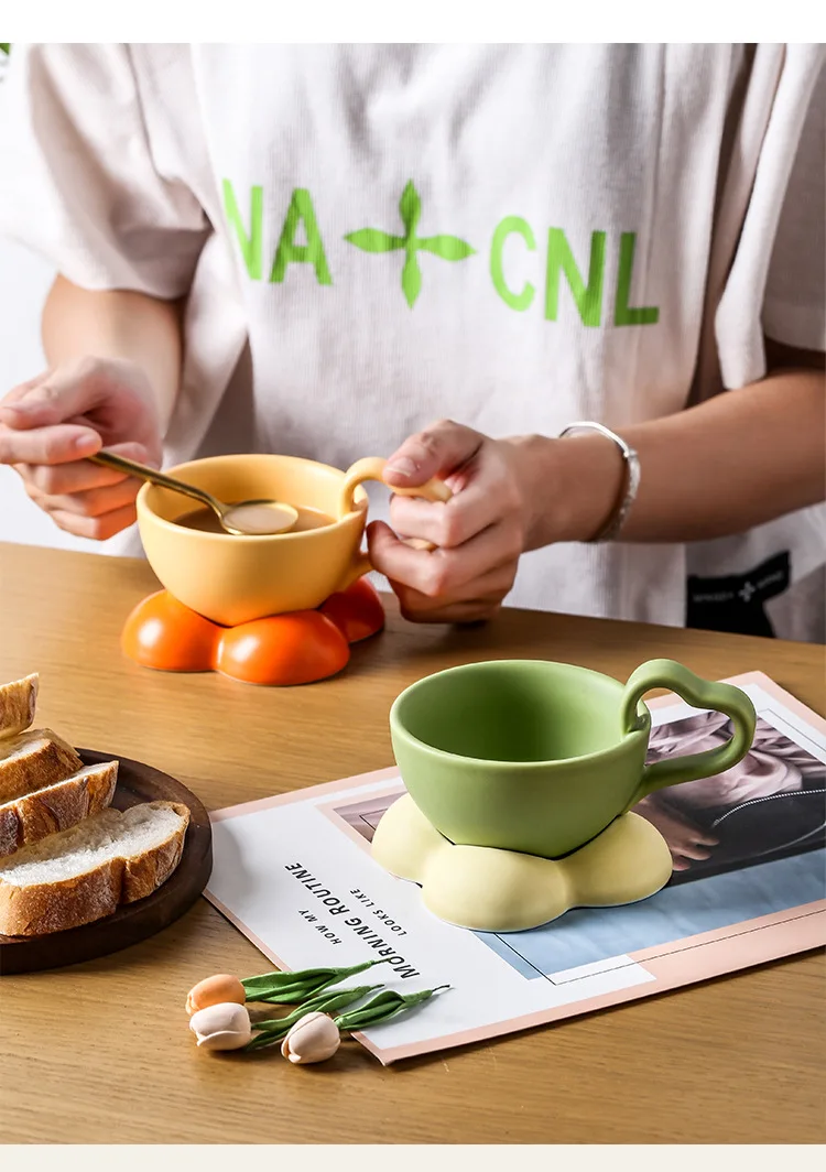 Syl Ins Niche Korean Mug Love Ceramic Cup Next Tea Cup Water Mug Cute ...