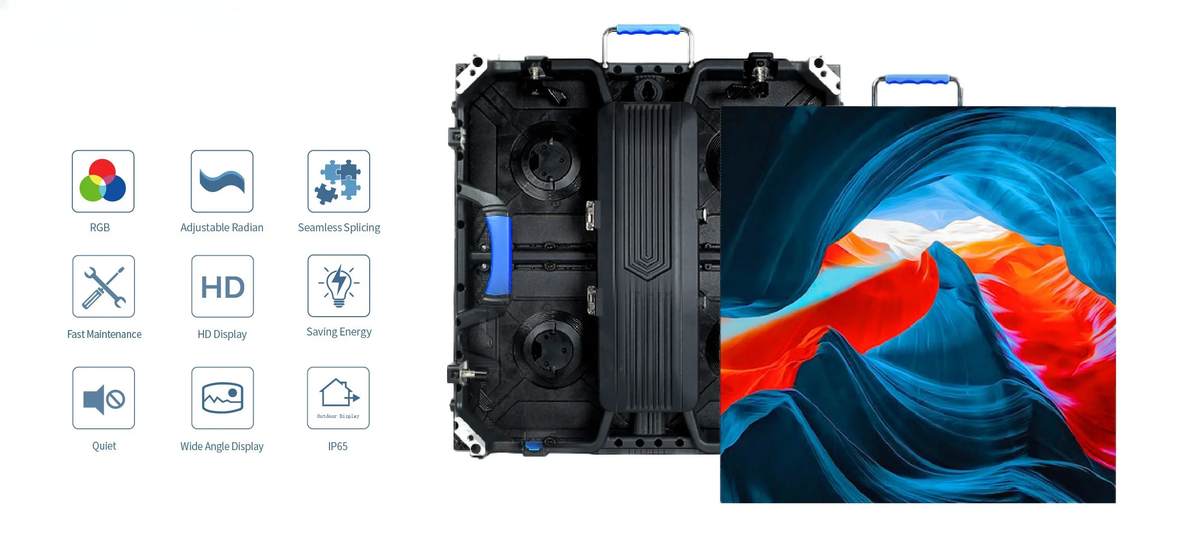 Outdoor Stage Pantallas Flexible Modul Panel Neon Sign Video Walls ...