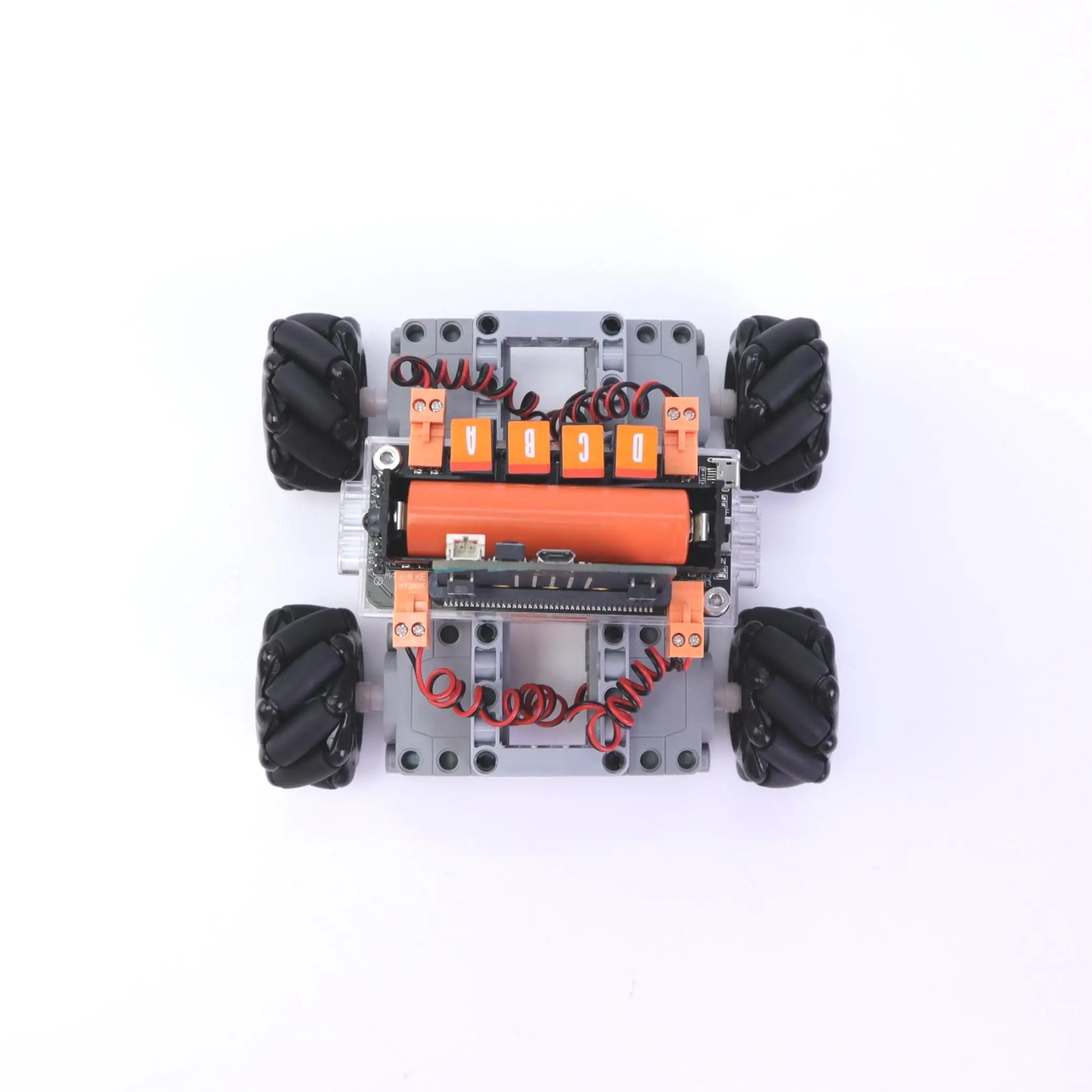 4wd Micro:bit Mecanum Chassis Robot Mini Diy Educational Programmable ...