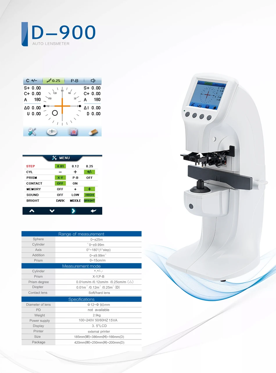 Ophthalmic Equipment Nidek Similar Auto Lensmeter 7 Inch Touch Screen ...