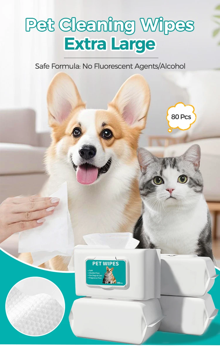 Customized 100% Natural Plant Based Pet Cleaning Biodegradable Wipes ...