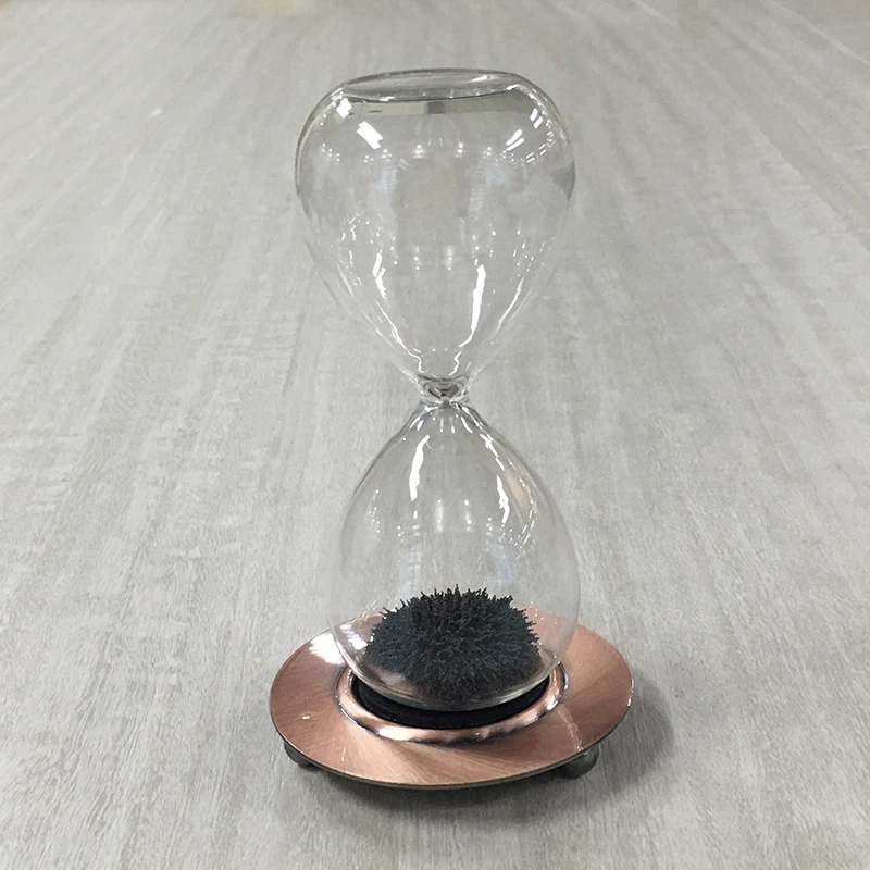 2022 Creative Black Magnetic Hourglass For Sale Magnetic Sand Timer ...