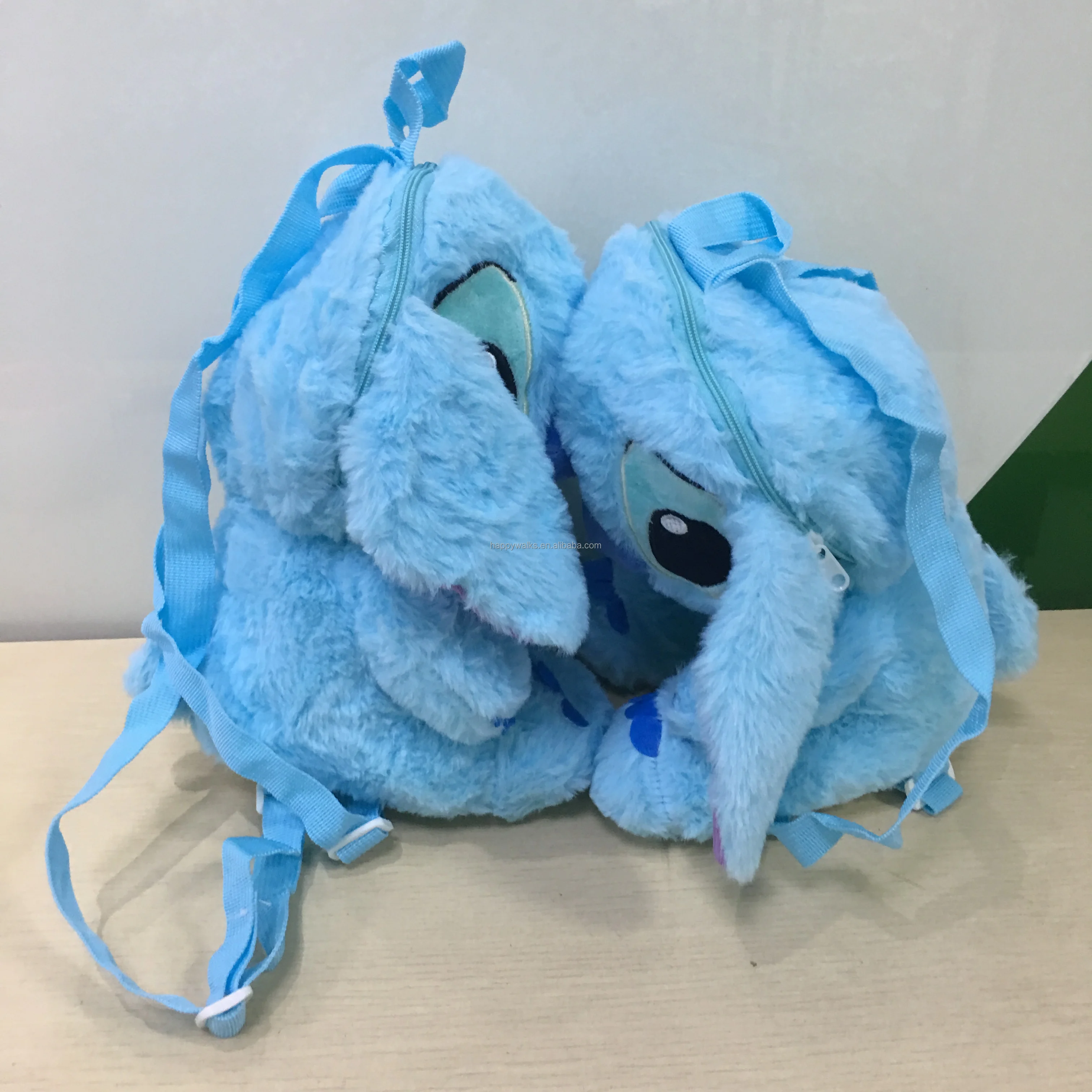 Unisex Lilo And Blue Stitch Plush Backpack Custom Animal Toy For School ...