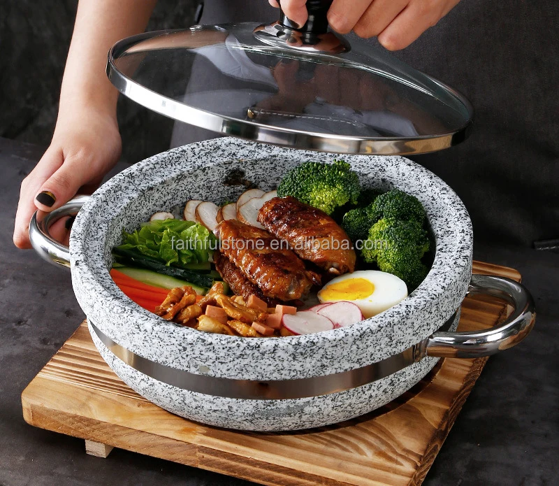 Manufactory Granite Stone Pot Set Cookware Soup Pots Stone Flat Bowl ...
