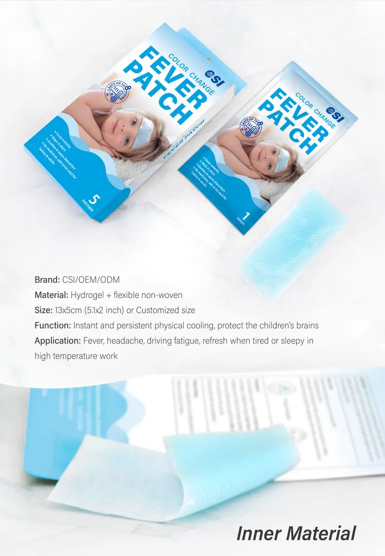CSI Color-Changing Gel Fever Patch Cool down Baby Product for Headache ...