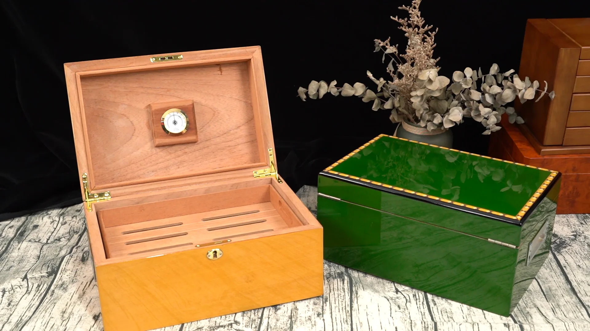 Furen High Quality Piano Lacquer Humidor Wooden Cigar Box Craft - Buy ...