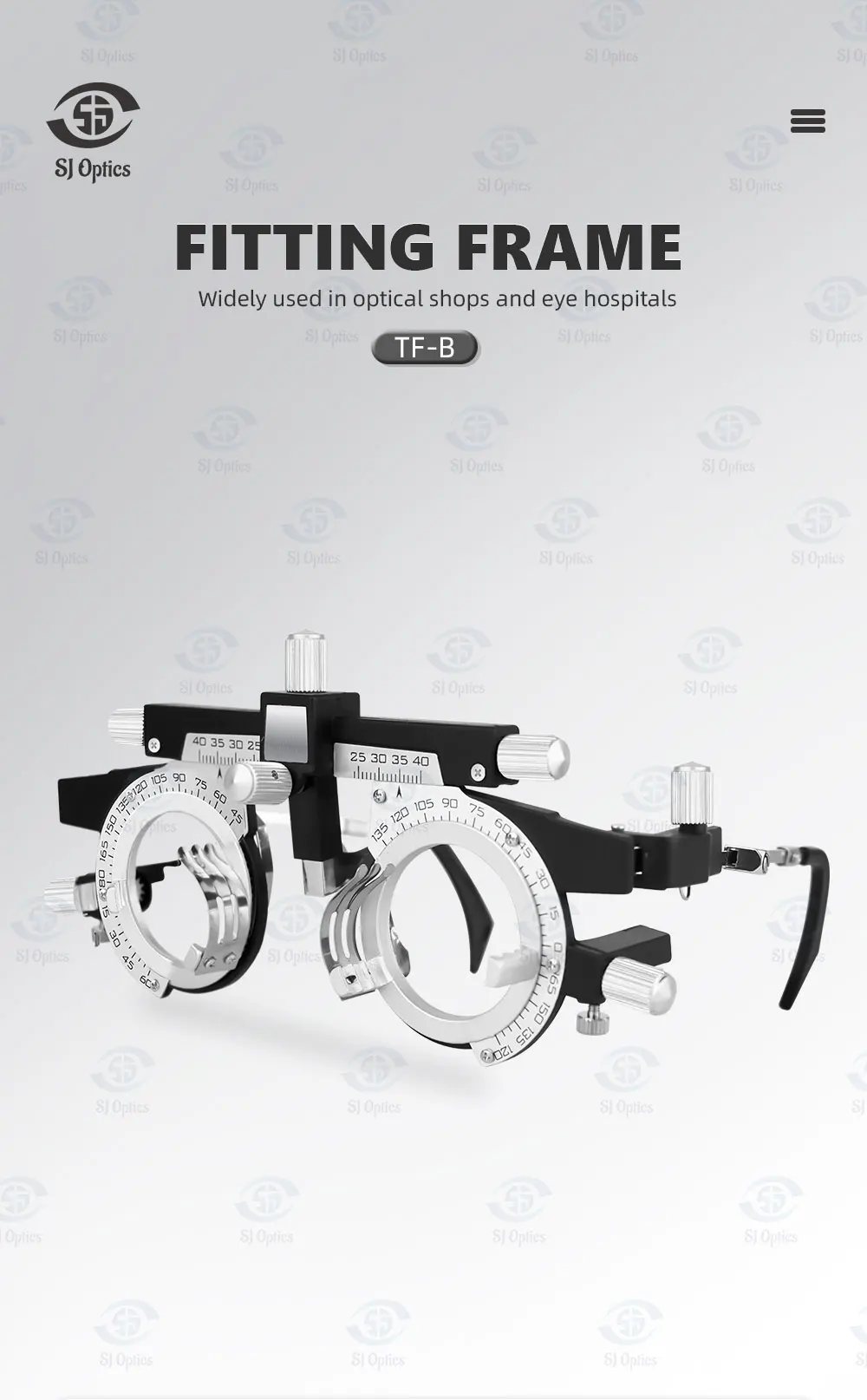 SJ Optics Trial Frame Fixed TF-B PD and Astigmatism Adjustable Factory ...
