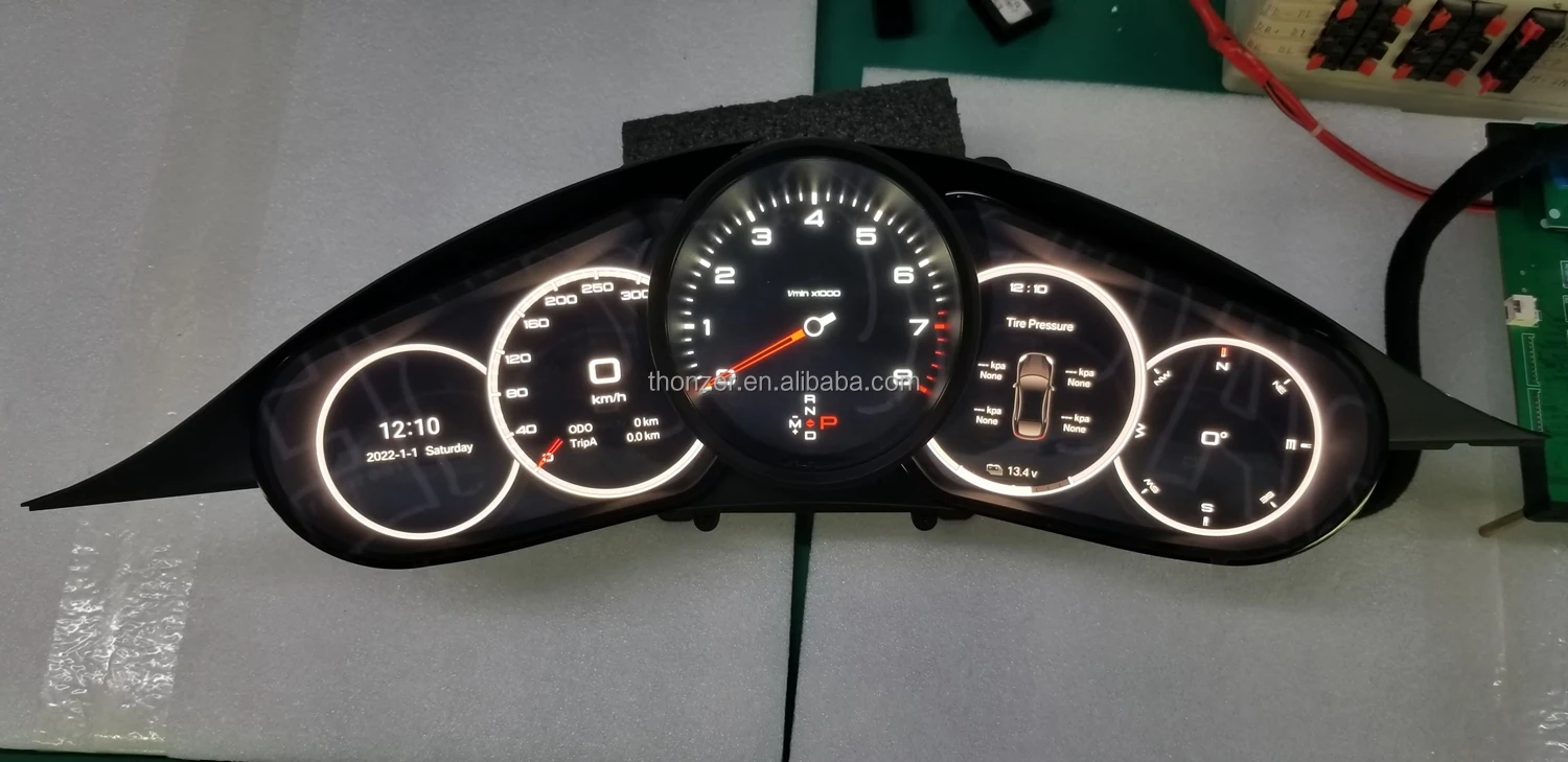 Car Auto Meter Speedometer Lcd Dashboard Instrument Cluster For Porsche ...
