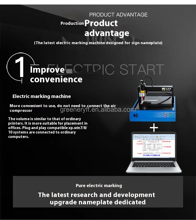 Electric Engraving Printer Nameplate Cutting Plotter Code Machine ...