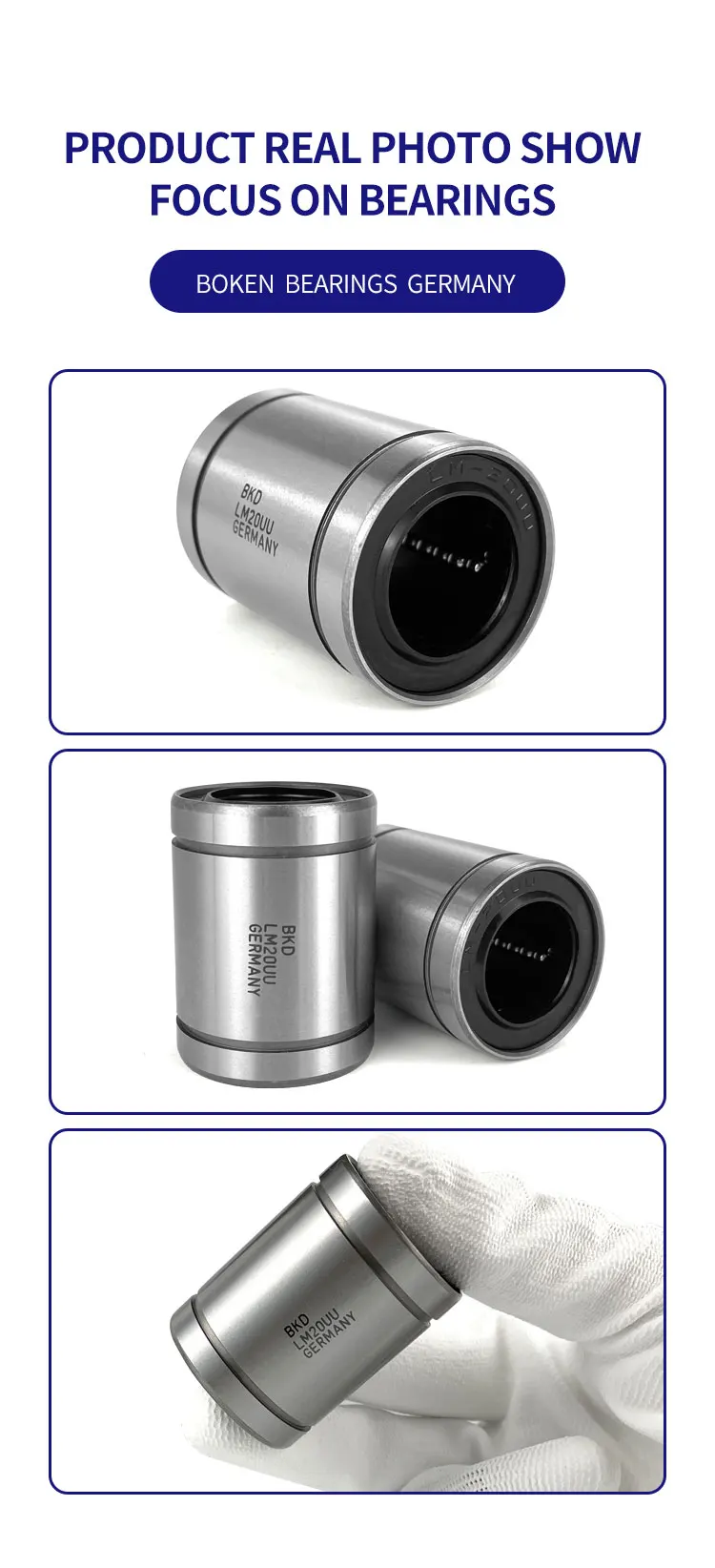 Linear Ball Motion Pipe Slide Bearing Lm12uu For Food Machinery Packaging Machinery Printing ...