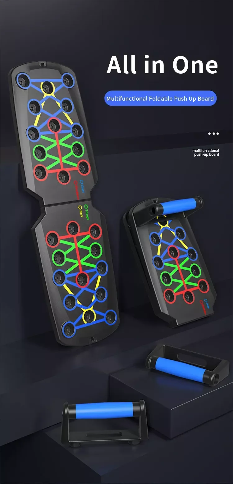 Folding Multifunctional Push-up Bracket Board Gym Foldable Fitness Push ...