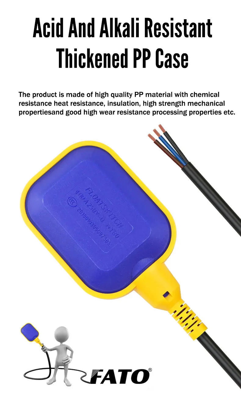 FATO PVC Liquid Level Float Switch High Quality IP65 Fully Automatic ...