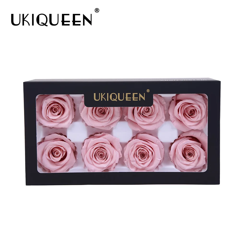 4-5cm 8pcs/box A Grade Rose Preserved Flower Immortal Flowers Dried ...