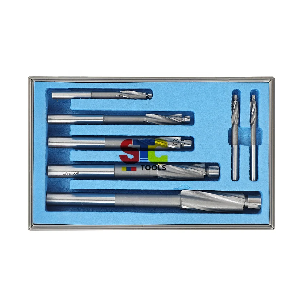 HSS #6 Thu 1/2" 3F Capscrew Boring Cutter 7pc Solid Pilot Counterbore ...