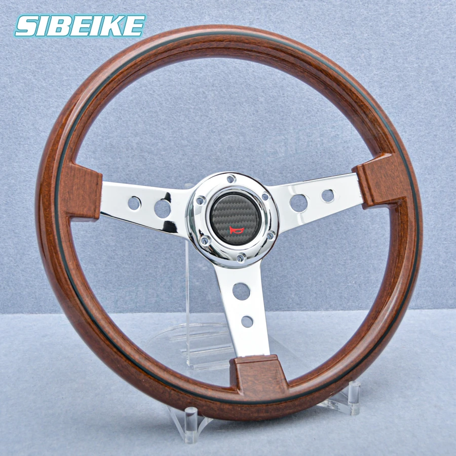 Auto Parts Jdm Racing Sport Car Retro Wood Style Steering Wheel Classic ...