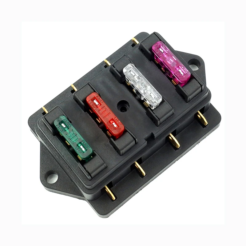 Factory 4 Way Dc 12v Car Auto Blade Fuse Block International Truck ...
