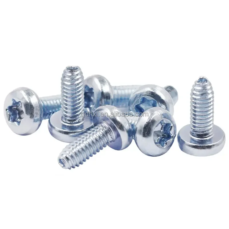 DIN7500 Torx Screw White Zinc Pan Head Triangle Screws M4x10mm M3x16