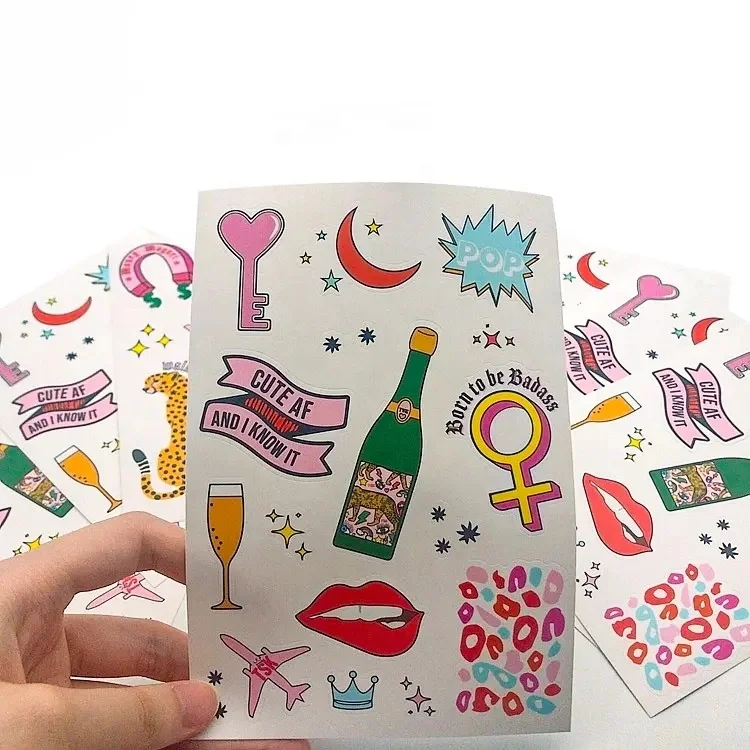 Sparkle Kawaii Cute Stickers Glitter Sticker Sheet Kiss Cut Printing ...