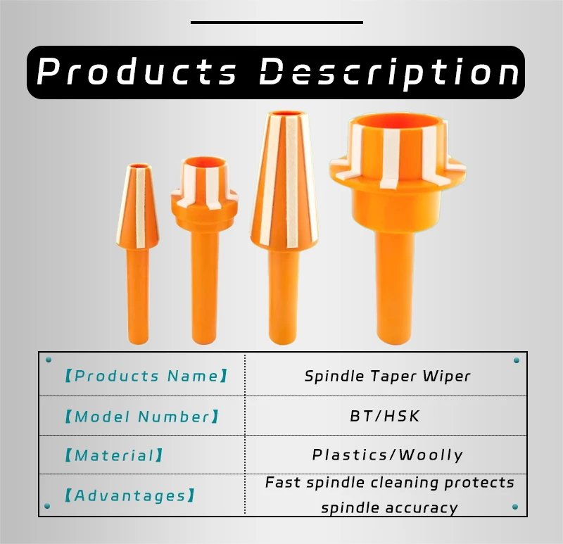 Trusted Hsk Bt30 Bt40 Bt50 Spindle Taper Wiper Spindle Cleaner Spindle ...