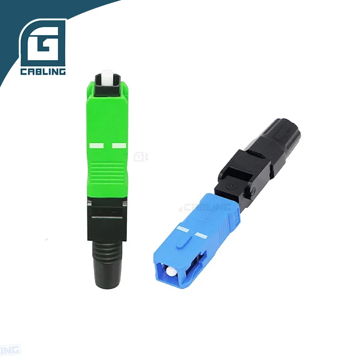 Gcabling SC APC UPC Quick Conector For FTTH Drop Cable field termination Mechanical Fiber Optic ...