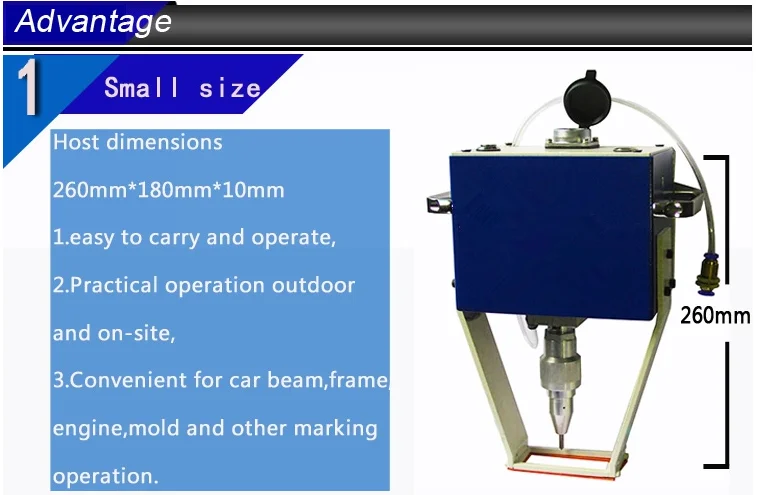 Small Portable Nameplate Penumatic Marking Machine for 120*80mm Metal ...