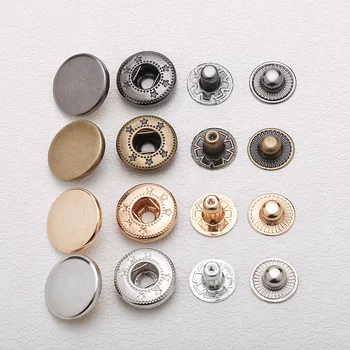 Factory Wholesale Snap Button Black Silver Gold Brass Round Metal ...