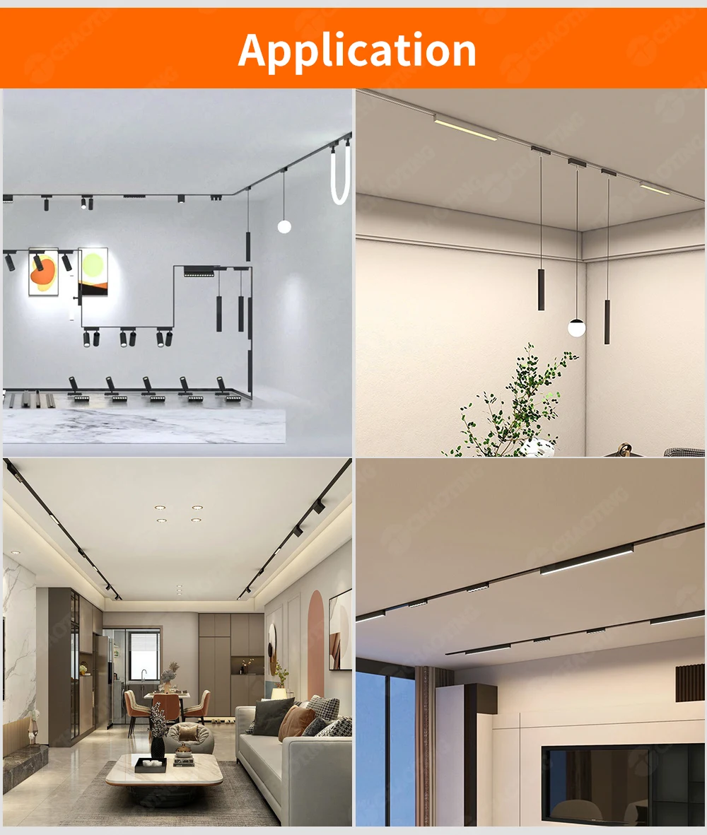 Ultra Thin Magnet Rail Ultra Slim Magnetic Track Light Surface Mount ...