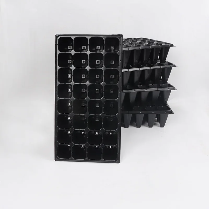 Black Pet Garden Tree Planting Plant Seedling Tray Degradable 32 Holes Plastic Deep Seed Nursery ...