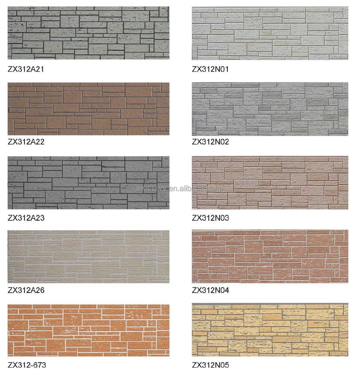 Customized Design Brick Pattern Fiber Cement Planks For Cladding - Buy ...