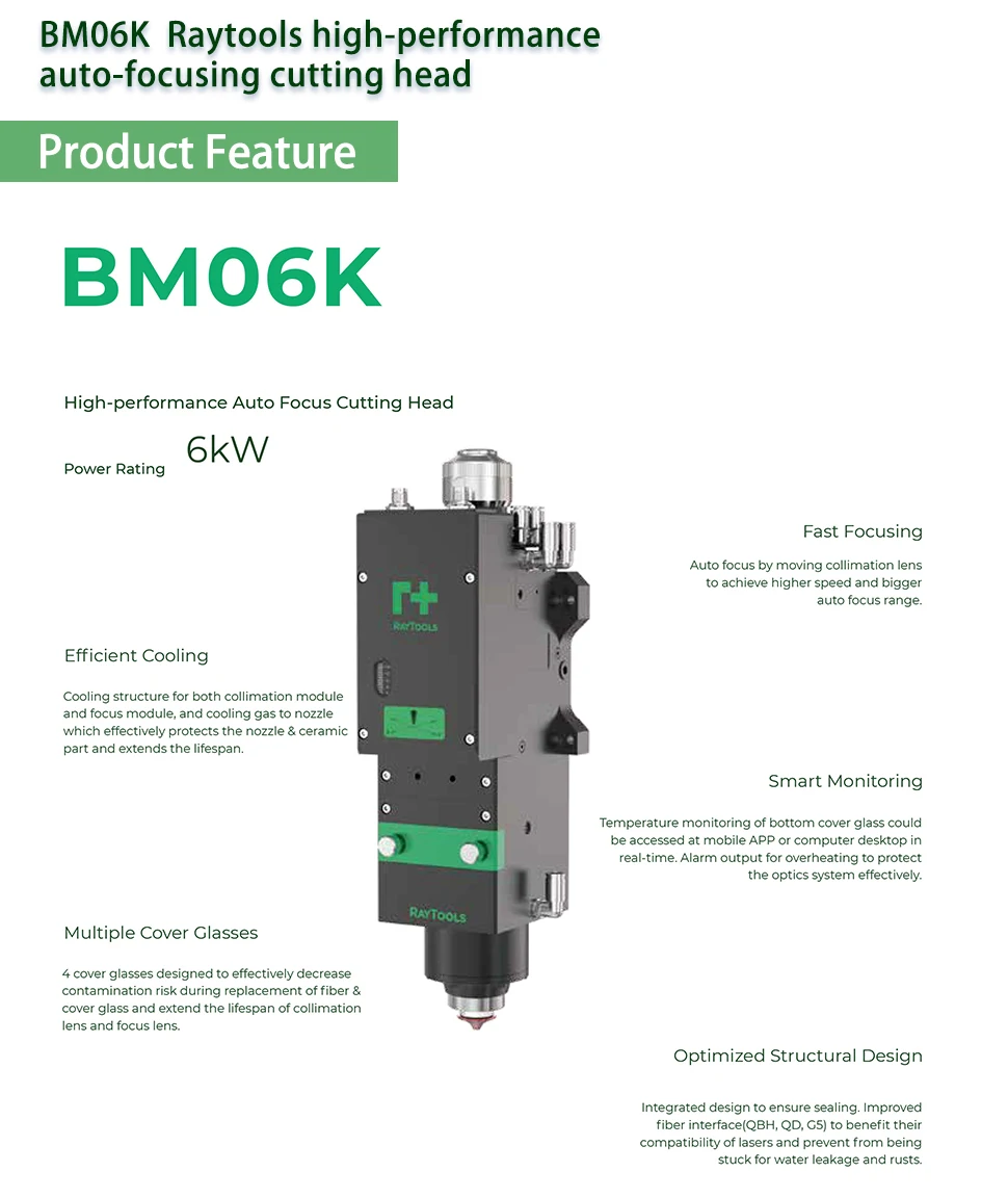 6000W Raytools BM06K Laser Cutting Head - High Power & Precision