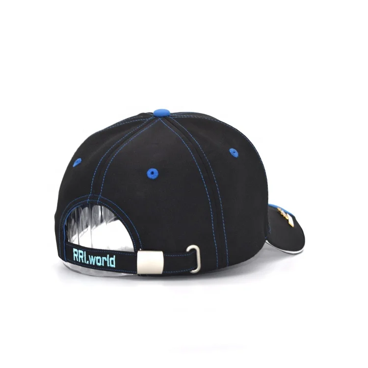 Hook and Loop Embroidered Baseball Cap Customized Removable LOGO ...