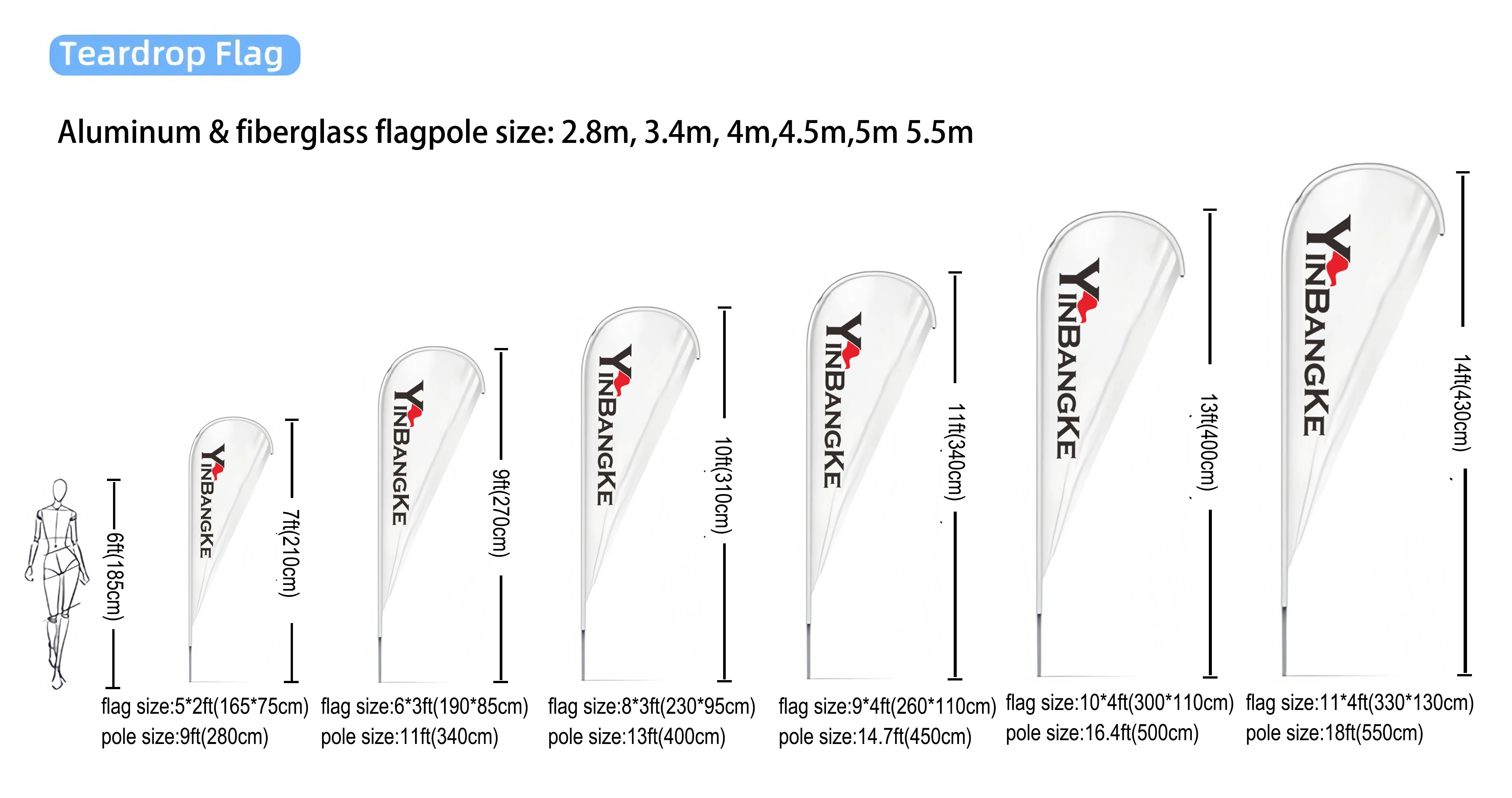 Custom Tear Drop Feather Flags for Advertising | Outdoor Beach & Trade ...