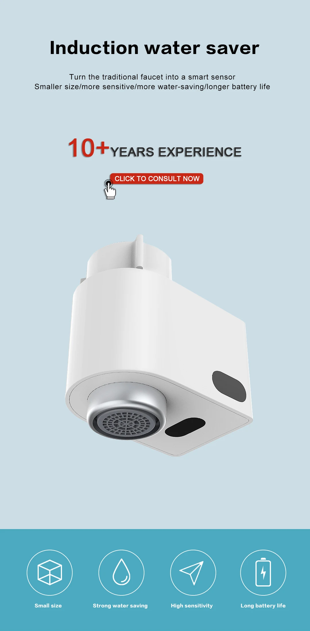 Original Automatic Water Saver Tap Smart Faucet Sensor Infrared Water ...