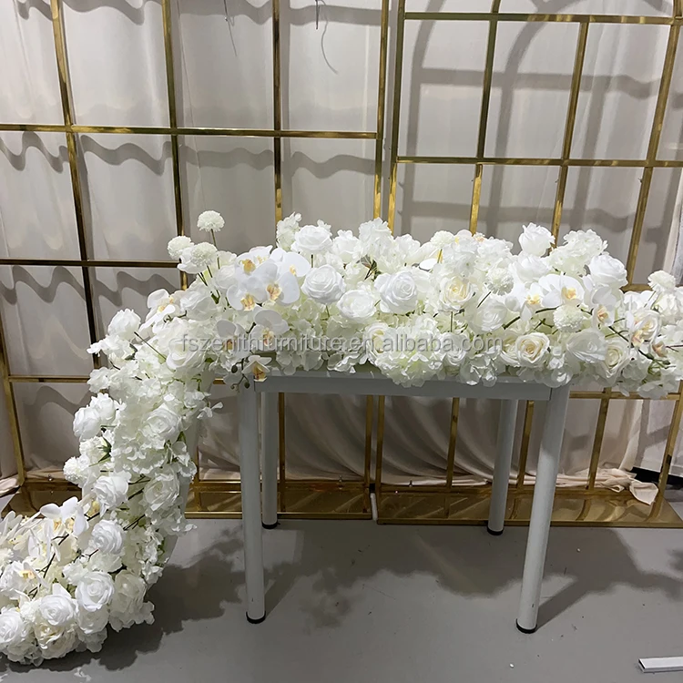 Customized Silk White Baby Breath Wedding Floral Row Bridal Gypsophila ...