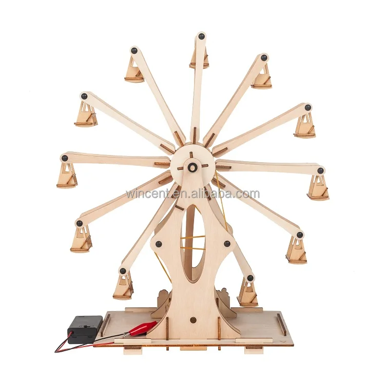 Hot Selling Belt Pulley Ferris Wheel Stem Wooden Educational Toy ...