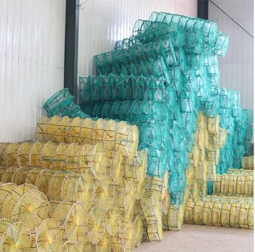 Heavy Duty Metal Framed Fishing Traps Black Netting Crab Trap Lobster ...