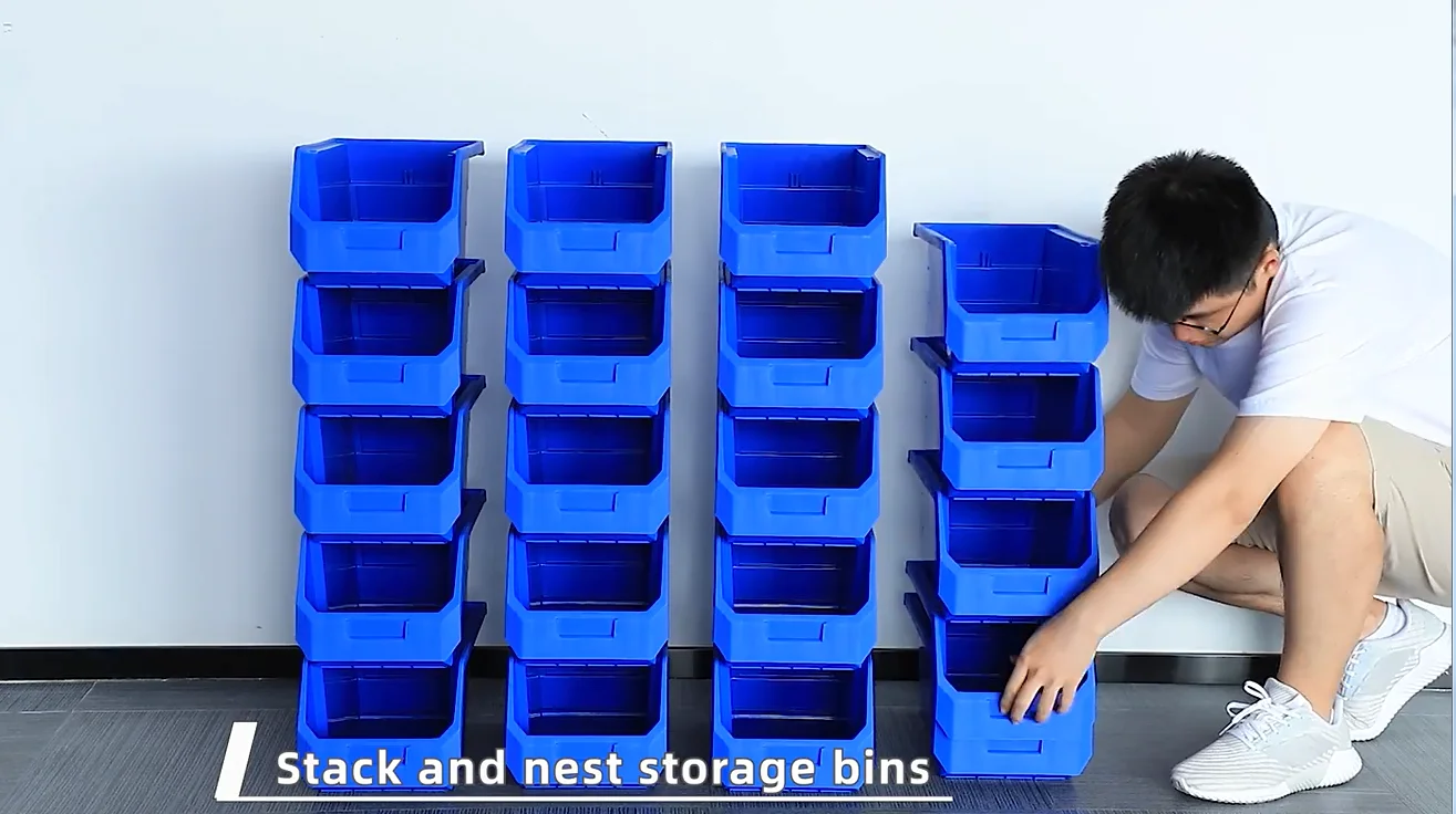 Warehouse Front Open Plastic Stackable Storage Pick Bins
